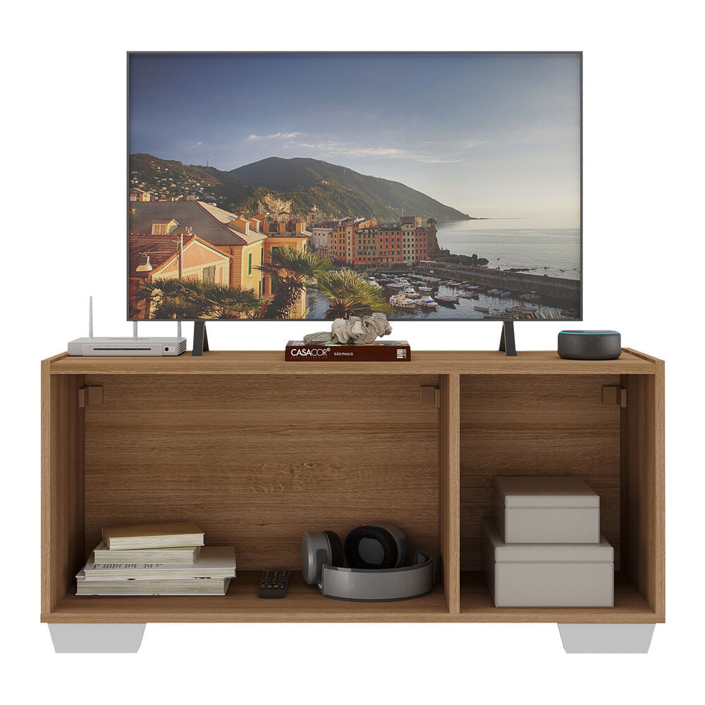 Rack para TV até 32 Polegadas com 3 Portas Multimóveis MP1068 Rustic ...